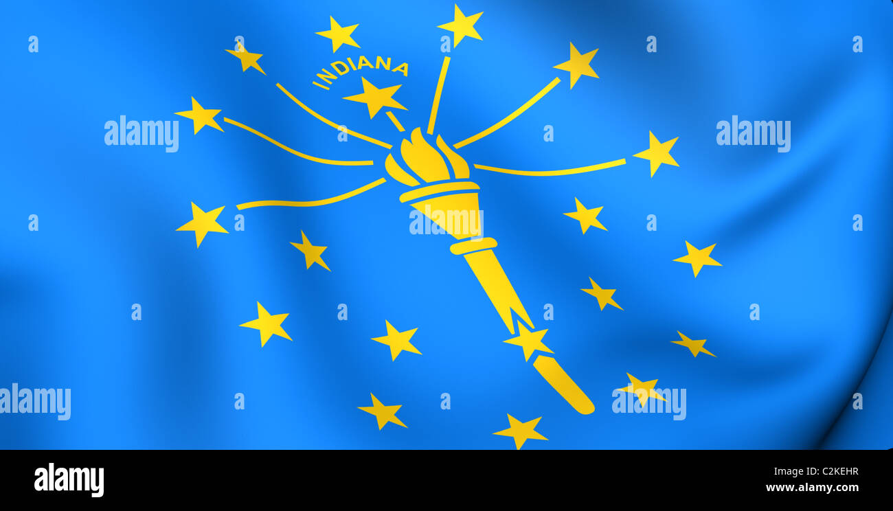 Flag of Indiana, USA Stock Photo - Alamy