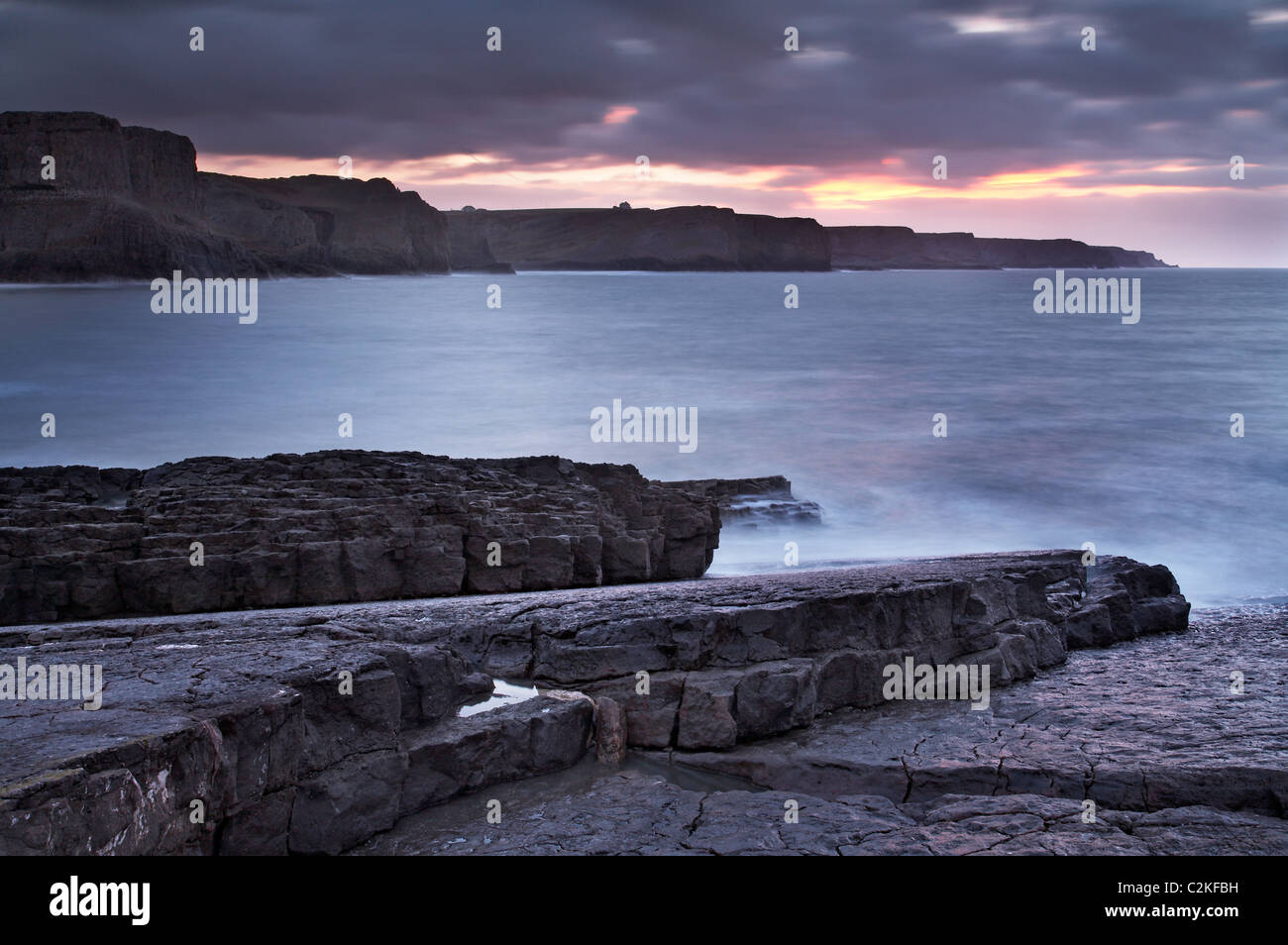 View from Tears Point, Gower, Wales Stock Photo - Alamy