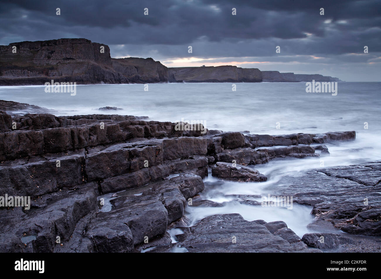 View from Tears Point, Gower, Wales Stock Photo - Alamy