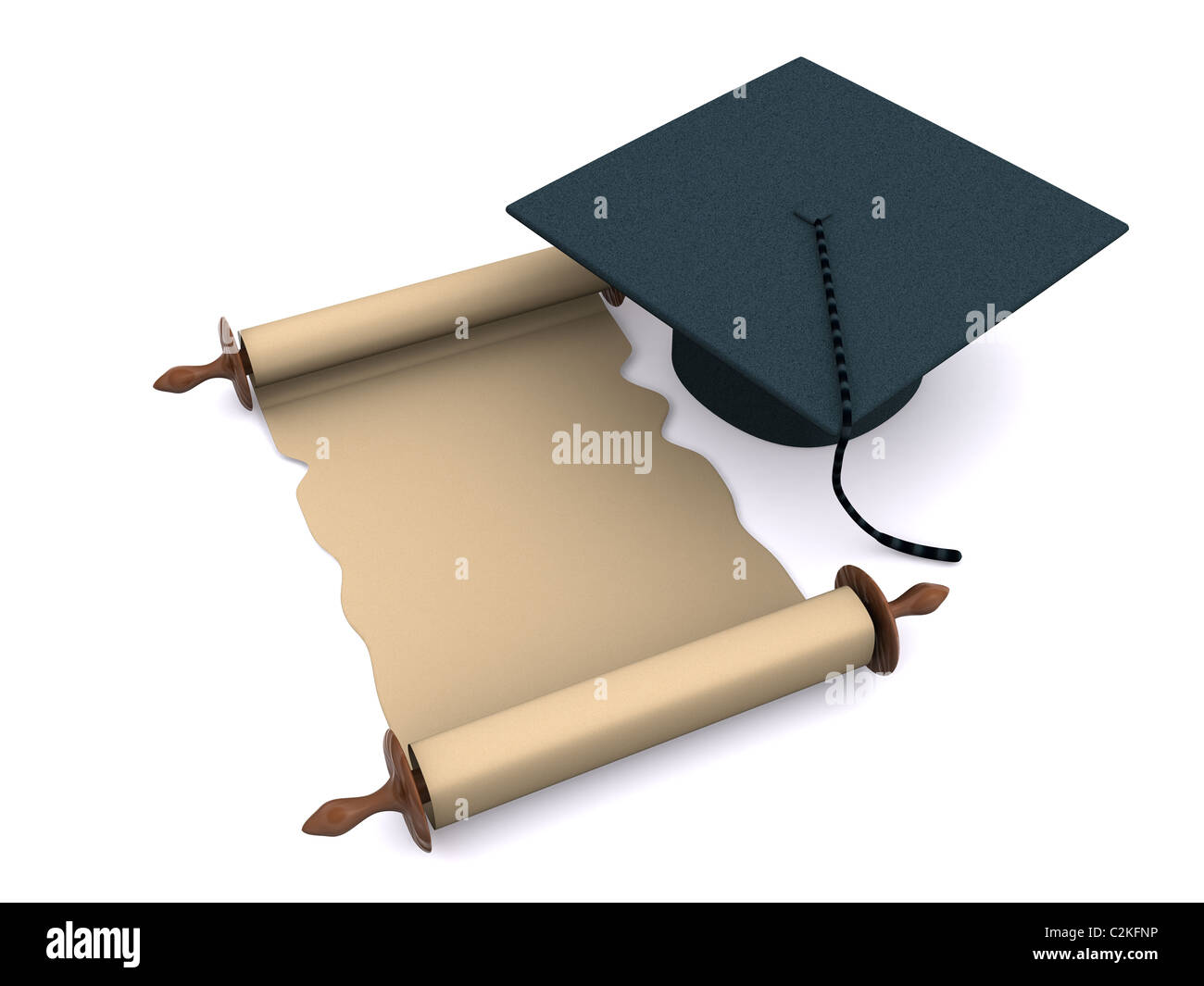 graduation objects on white. 3d Stock Photo - Alamy