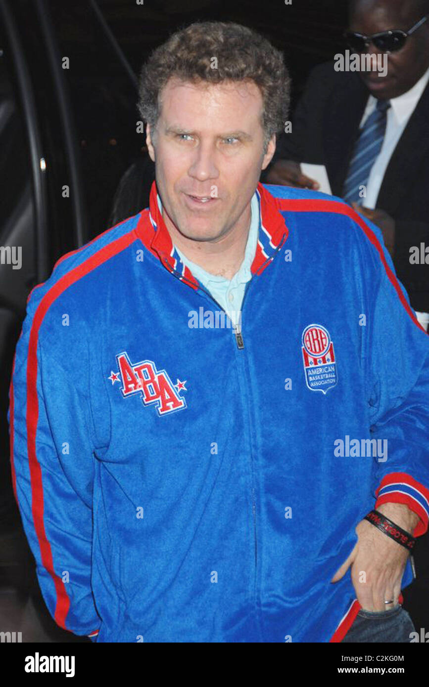 Will Ferrell arriving at MTV's 'TRL' studios in Times Square New York ...