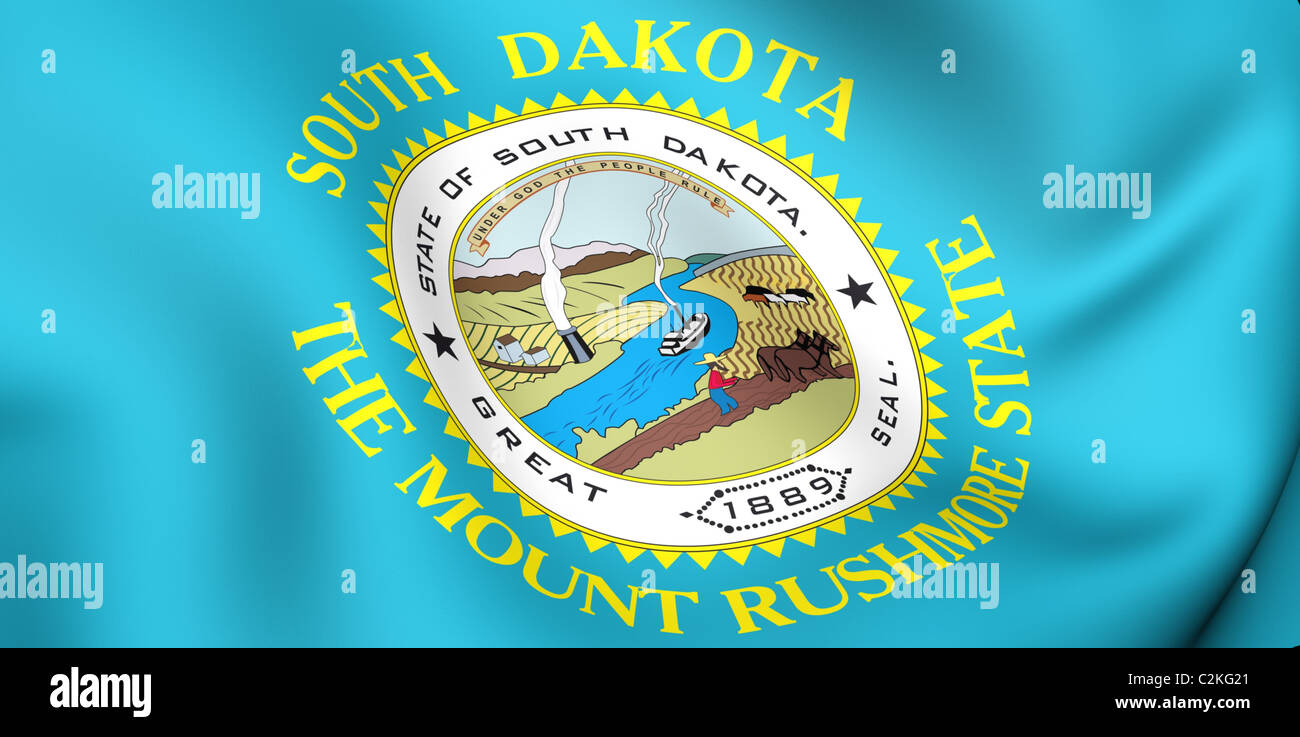 Close up south dakota flag hi-res stock photography and images - Alamy