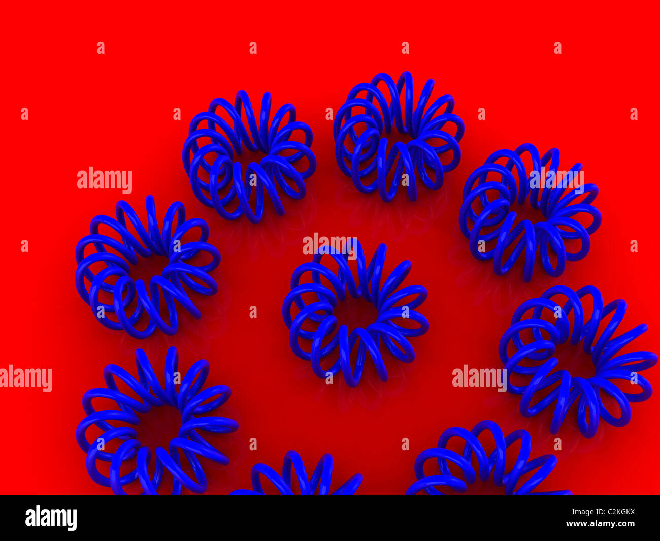 3d image red blue hi-res stock photography and images - Alamy