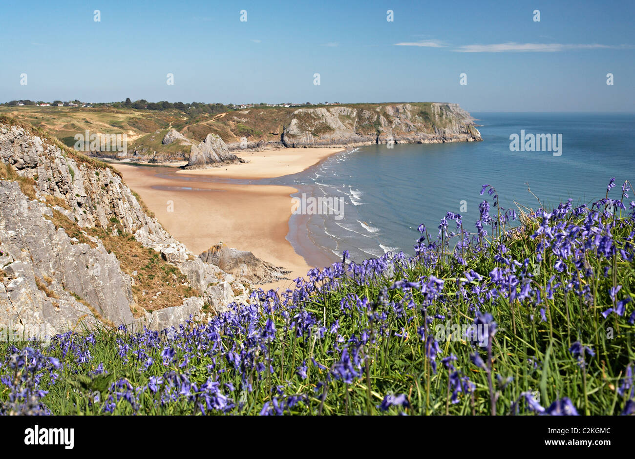 Three Cliffs Bay, Gower, Wales Stock Photo - Alamy