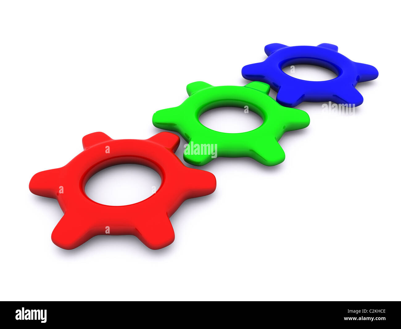 RGB gears. 3d Stock Photo - Alamy