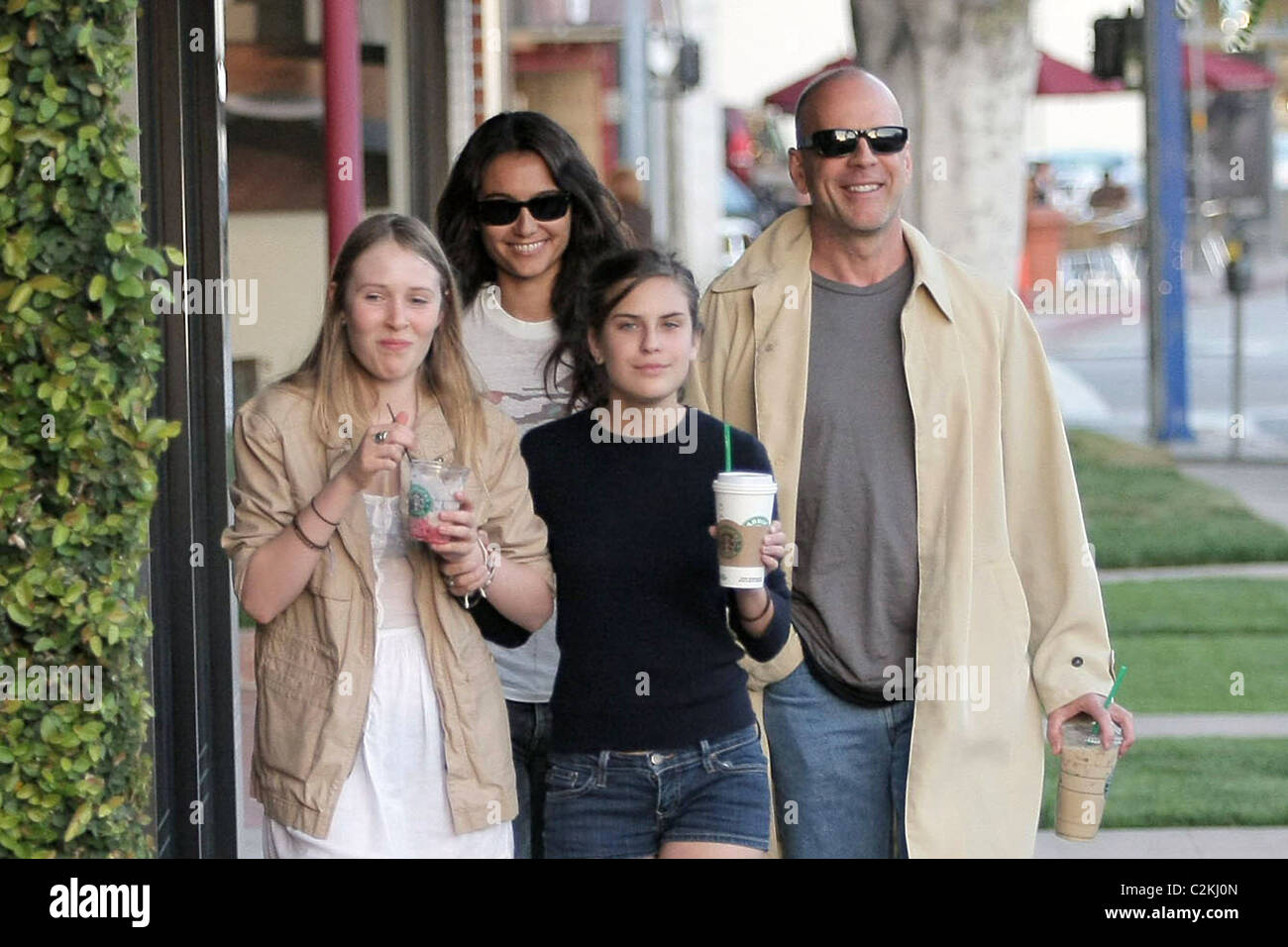 Bruce Willis, his girlfriend, daughter Tallulah Belle Willis pick up ...