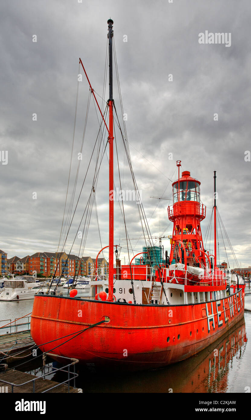Helwick Lightship, Swansea Marina, Swansea, Wales Stock Photo - Alamy
