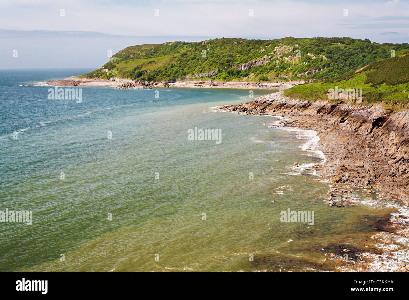 Pwlldu Bay and Pwlldu Point, Gower, Wales Stock Photo - Alamy