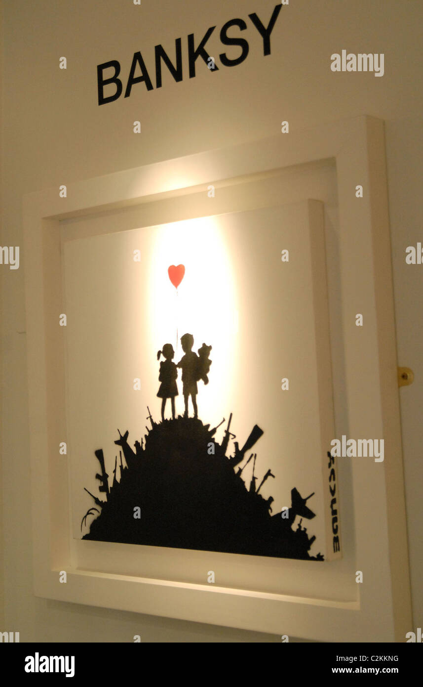 Bansky's Exhibition Opening The infamous graffiti artist showcases most ...