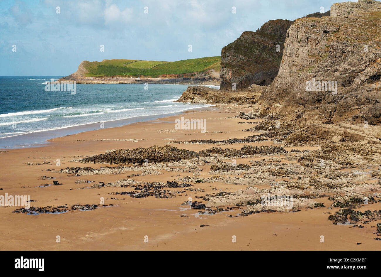Mewslade Bay, Gower, Wales Stock Photo - Alamy