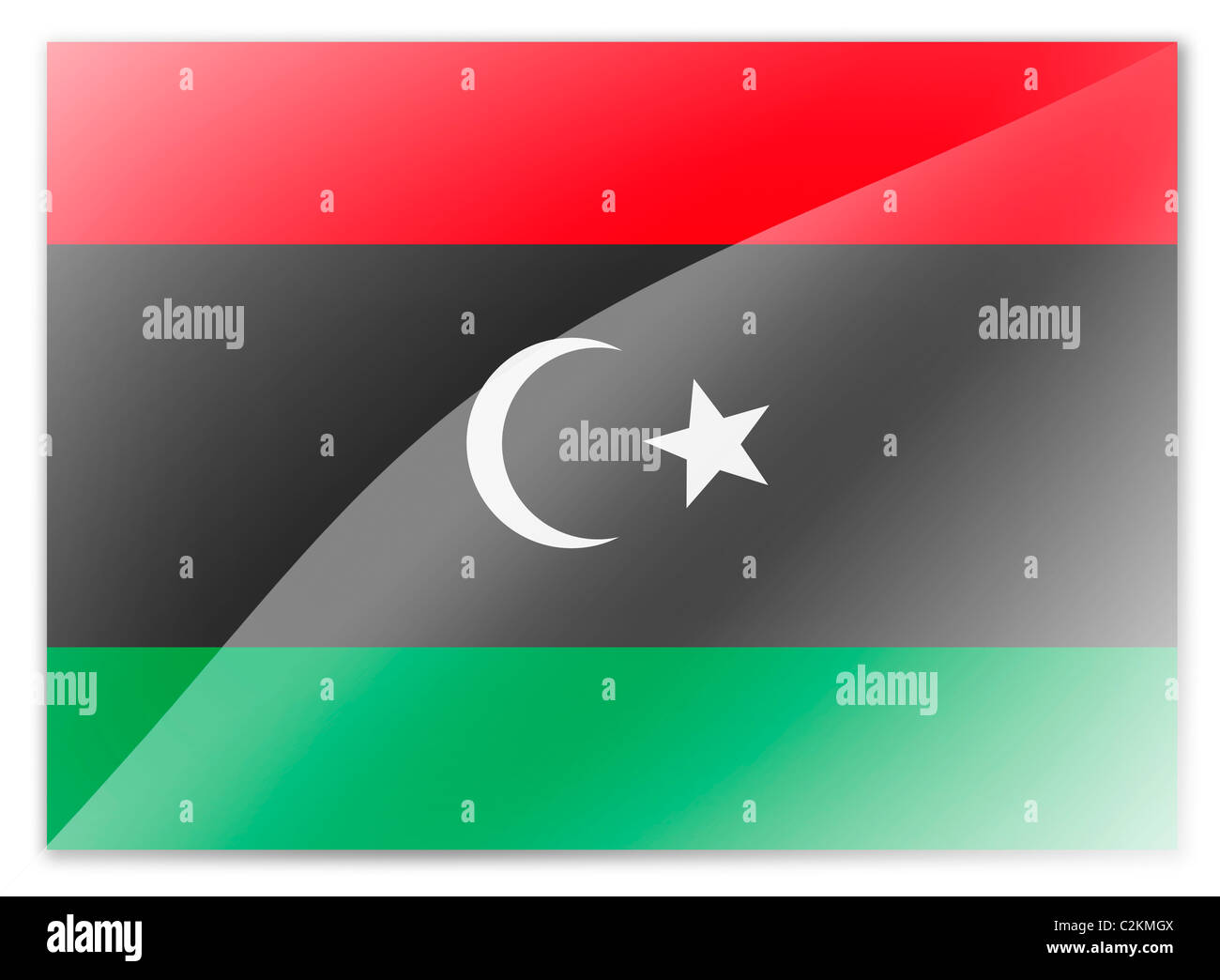 Libyan Republic flag Libya Stock Photo - Alamy
