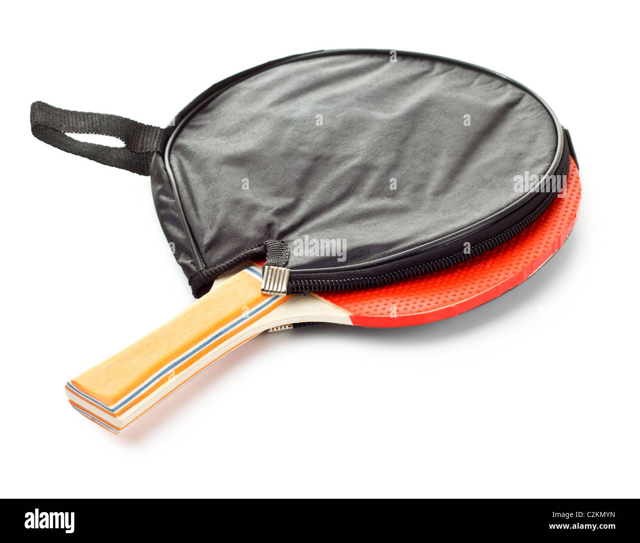 table tennis racket in cover isolated on white Stock Photo - Alamy