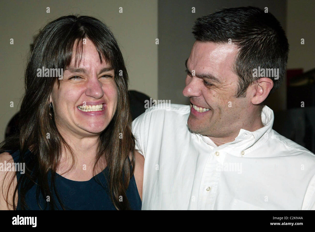 Pam MacKinnon (director) and Adam Bock attending the opening night ...