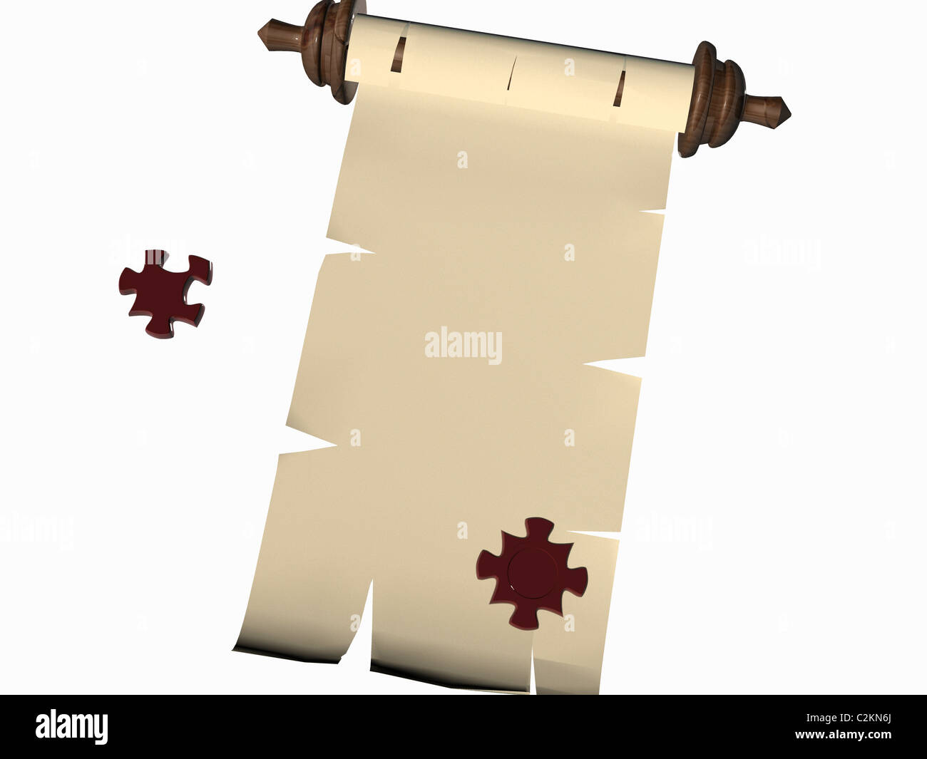 puzzle scroll. 3D Stock Photo - Alamy