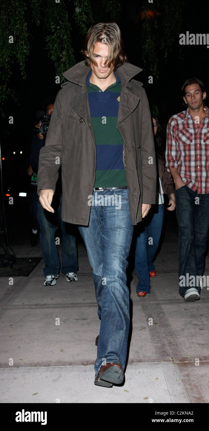 Alex Vaggo former boyfriend of Paris Hilton leaving S Bar with a ...