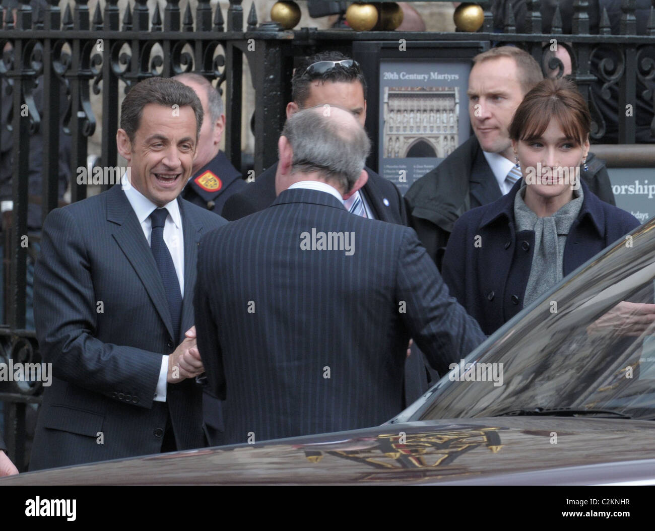 French President Nicolas Sarkozy and his wife Carla Bruni-Sarkozy visit ...