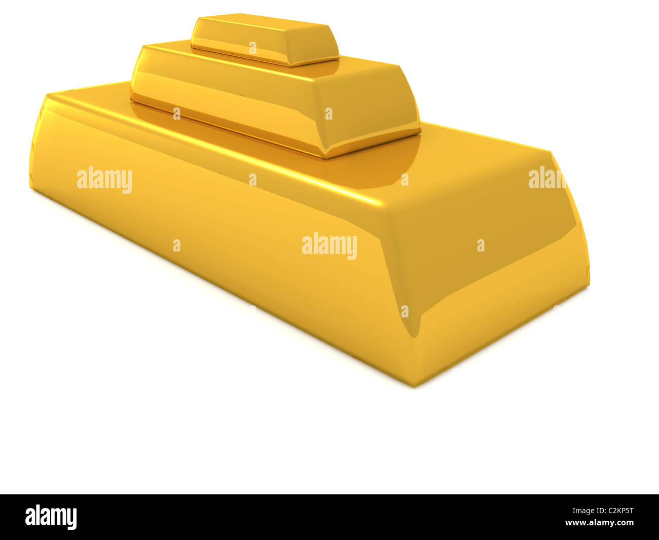 golden pyramid. 3d Stock Photo - Alamy