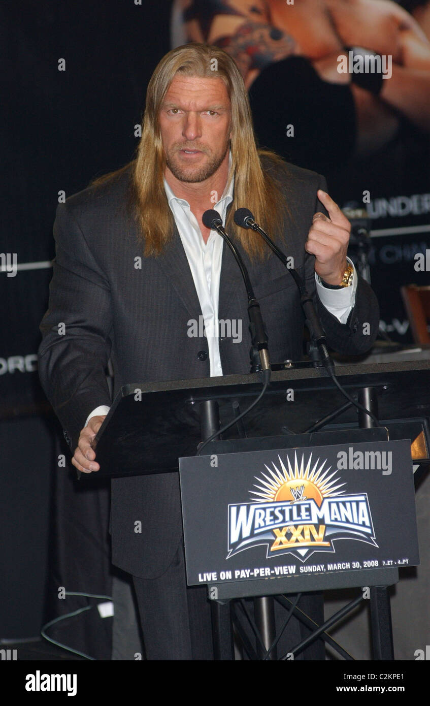 Triple H Press conference at the Hard Rock Cafe Times Square for ...