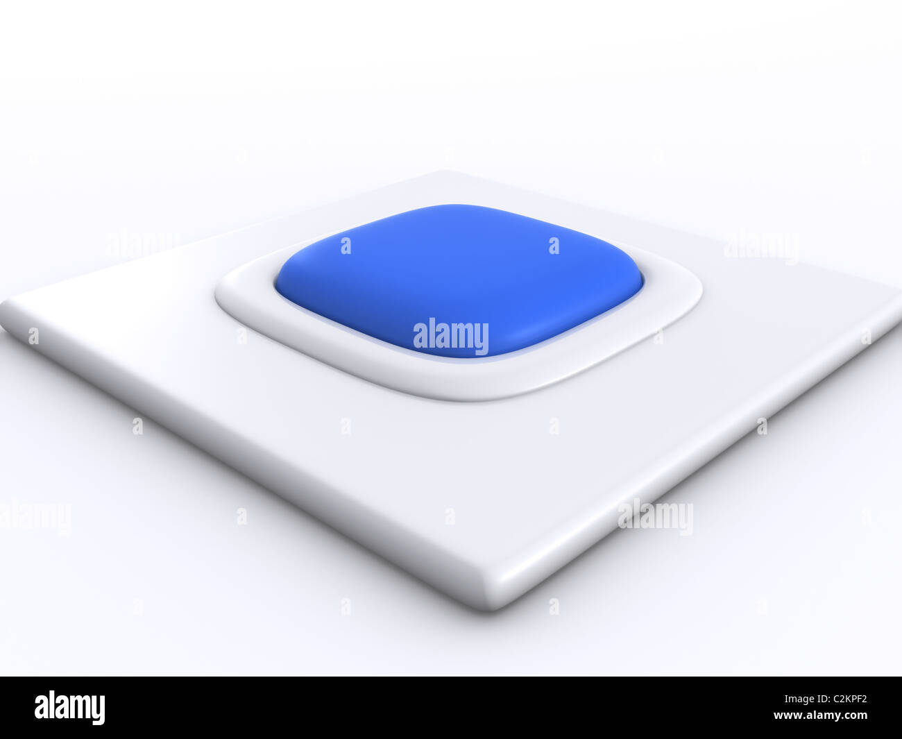 single button. 3d Stock Photo - Alamy