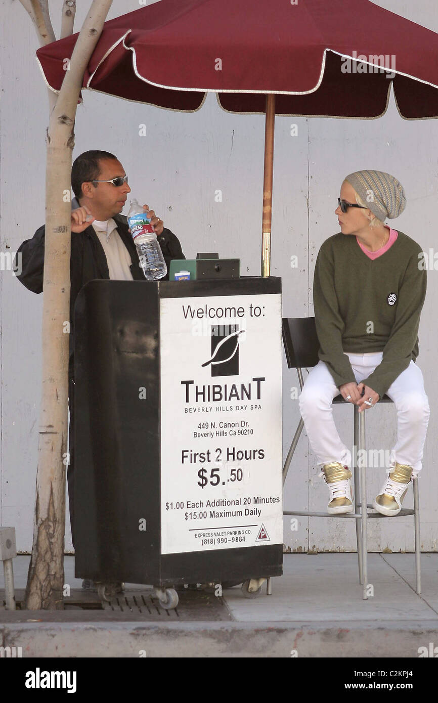 Celebrity DJ Samantha Ronson outside La Scala Restaurant in Beverly ...