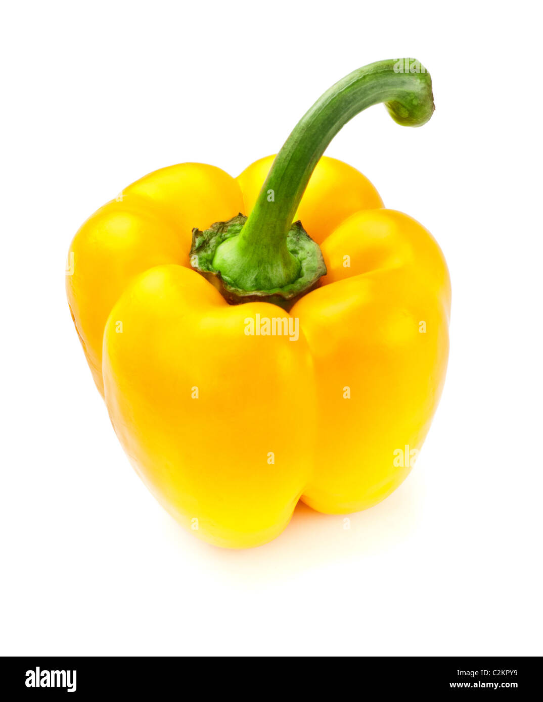 fresh yellow paprika isolated on white background Stock Photo - Alamy
