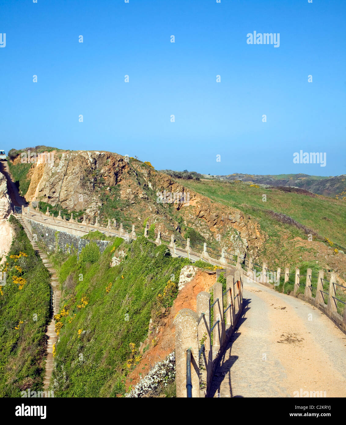 La Coupee Sark Channel Islands Stock Photo - Alamy