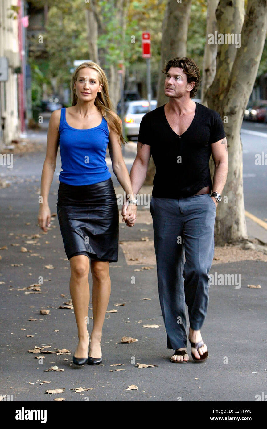 Erika heynatz out about in with husband andrew kingston hi-res stock ...