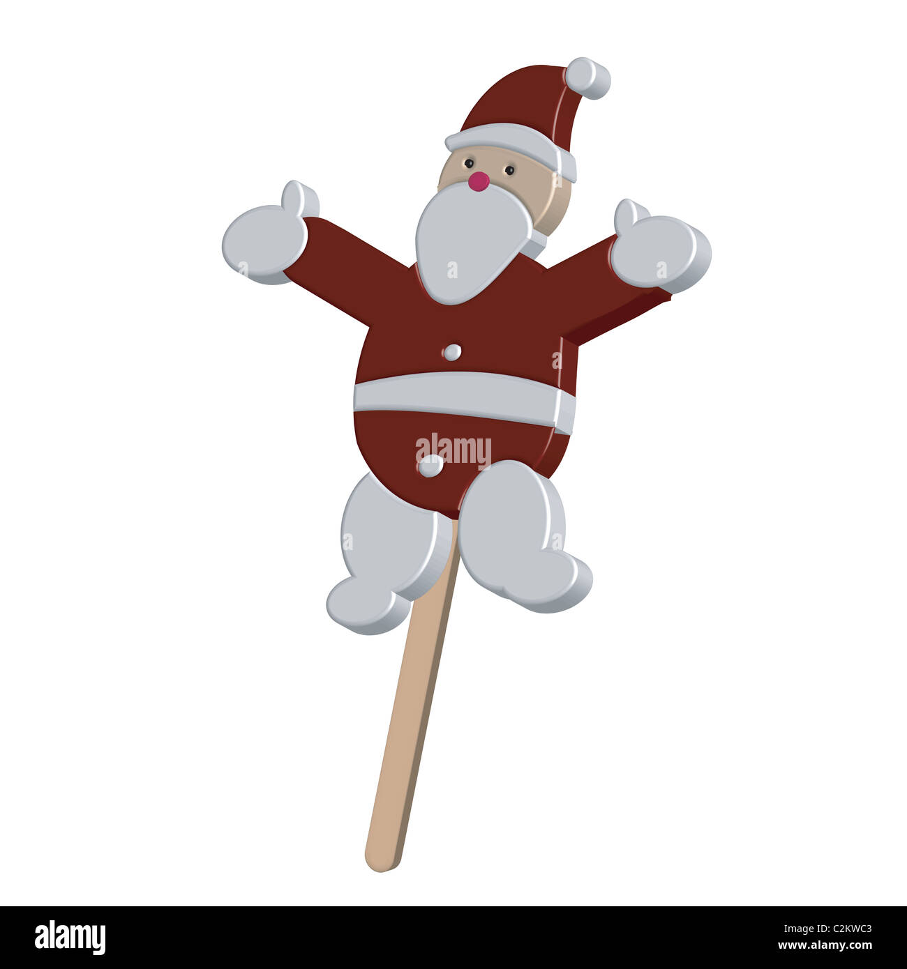 Santa chocolate on a stick Stock Photo - Alamy