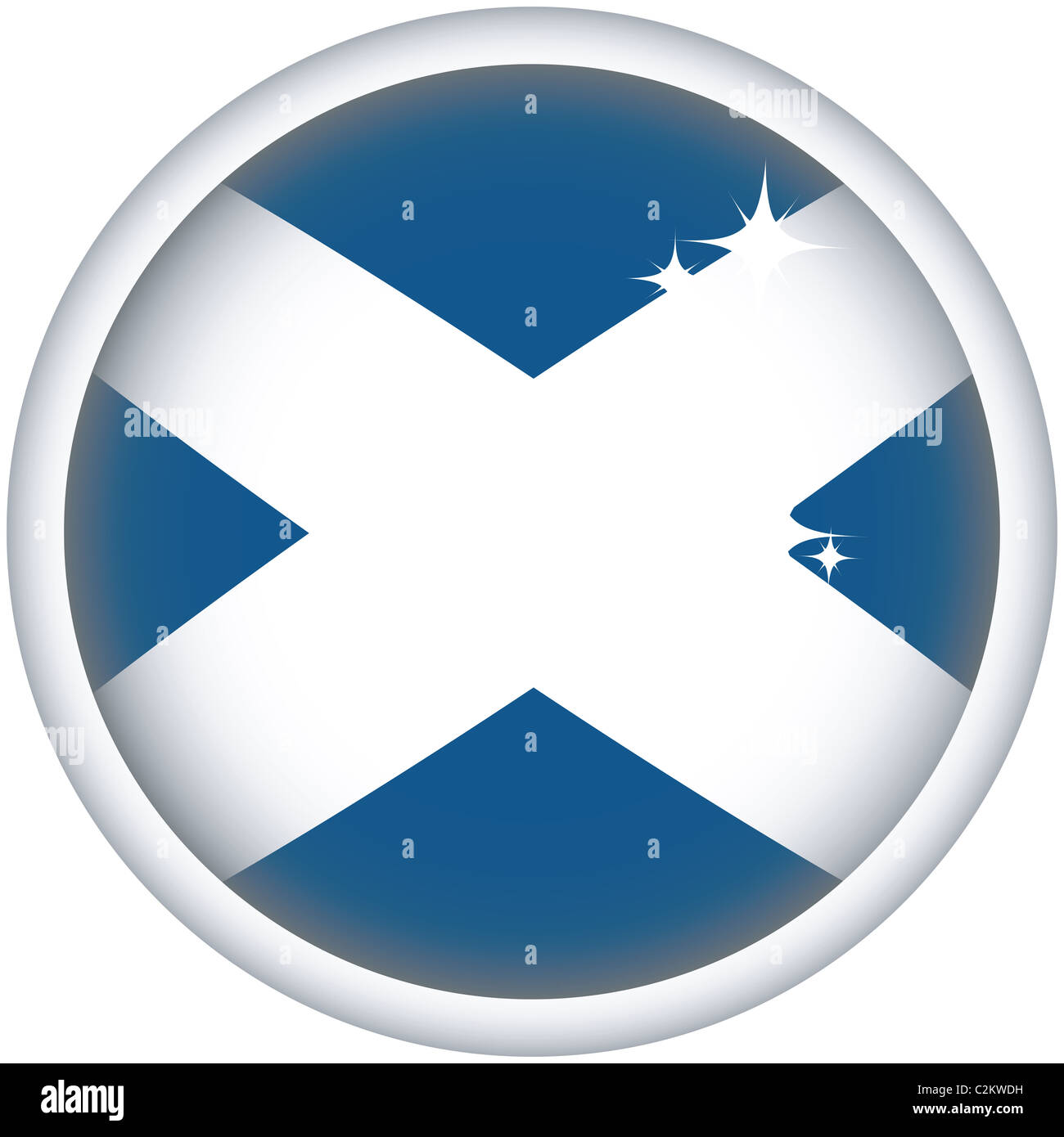 Scotish flag button Stock Photo - Alamy