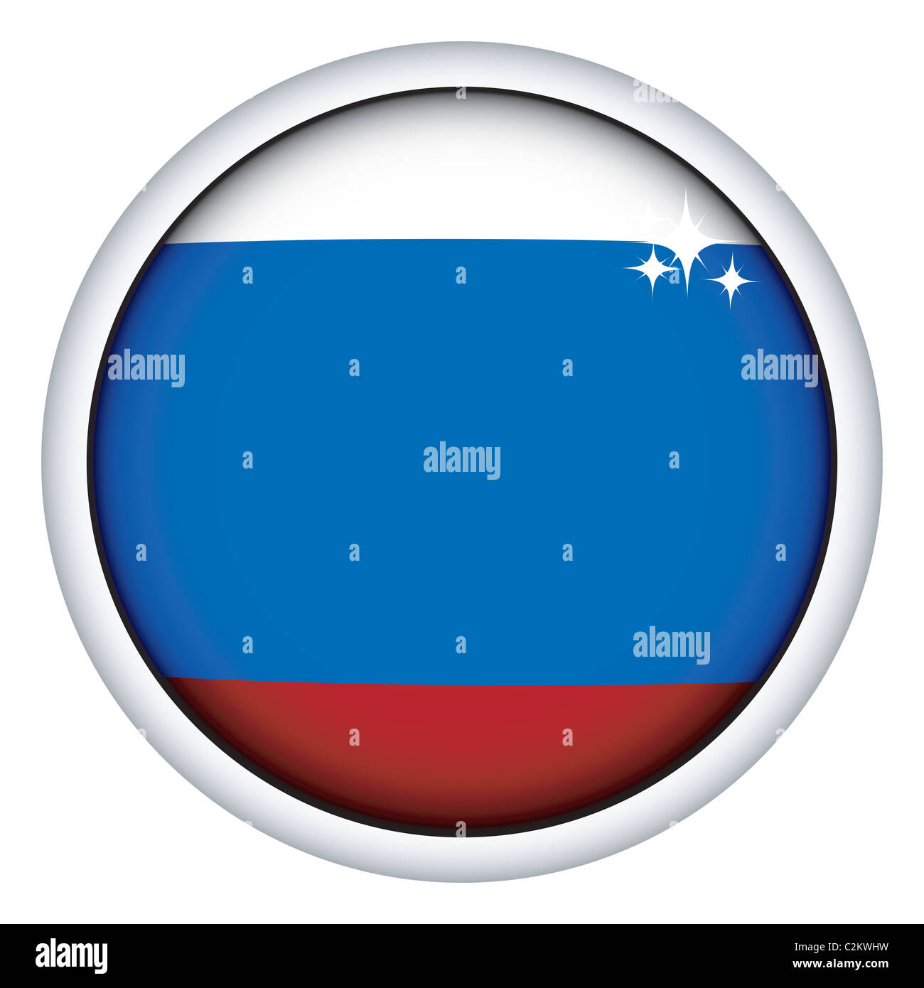 Russian flag button Stock Photo - Alamy