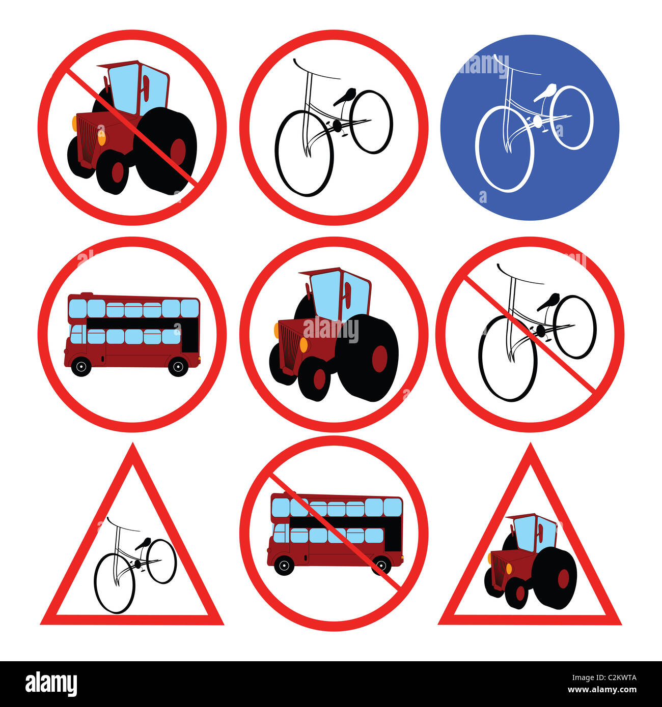 Stylized traffic signs Stock Photo - Alamy