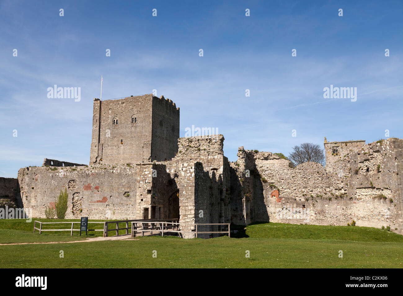 Inner Bailey at Portchester Castle Stock Photo - Alamy
