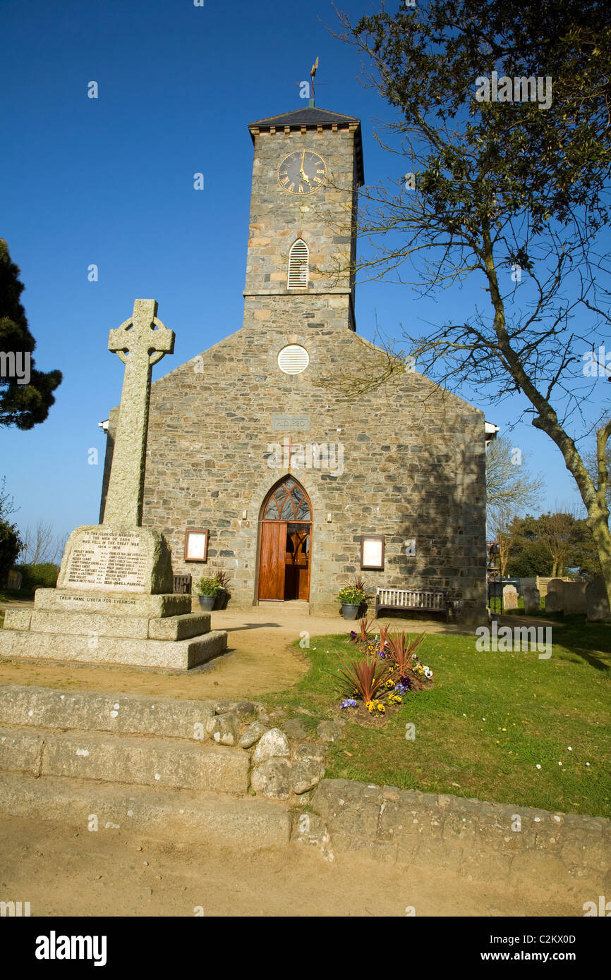 Church St Peter's island Sark Channel Islands Stock Photo - Alamy