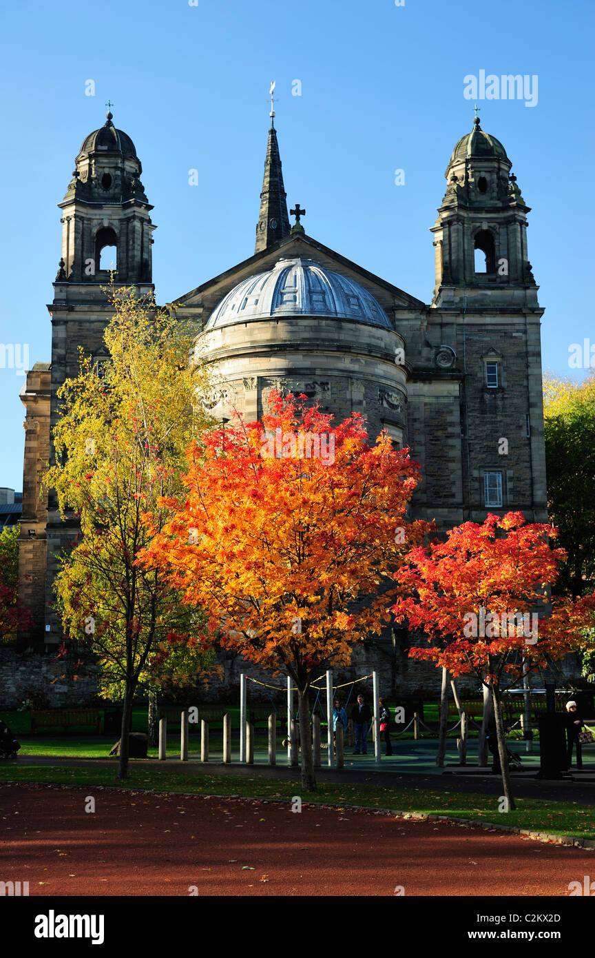 St Cuthberts Church from Princes Street Gardens, Edinburgh, Scotland ...