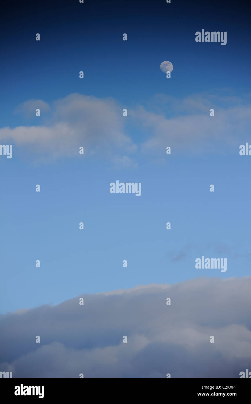Photo of the moon just before sunset taken in Salento, Colombia Stock ...