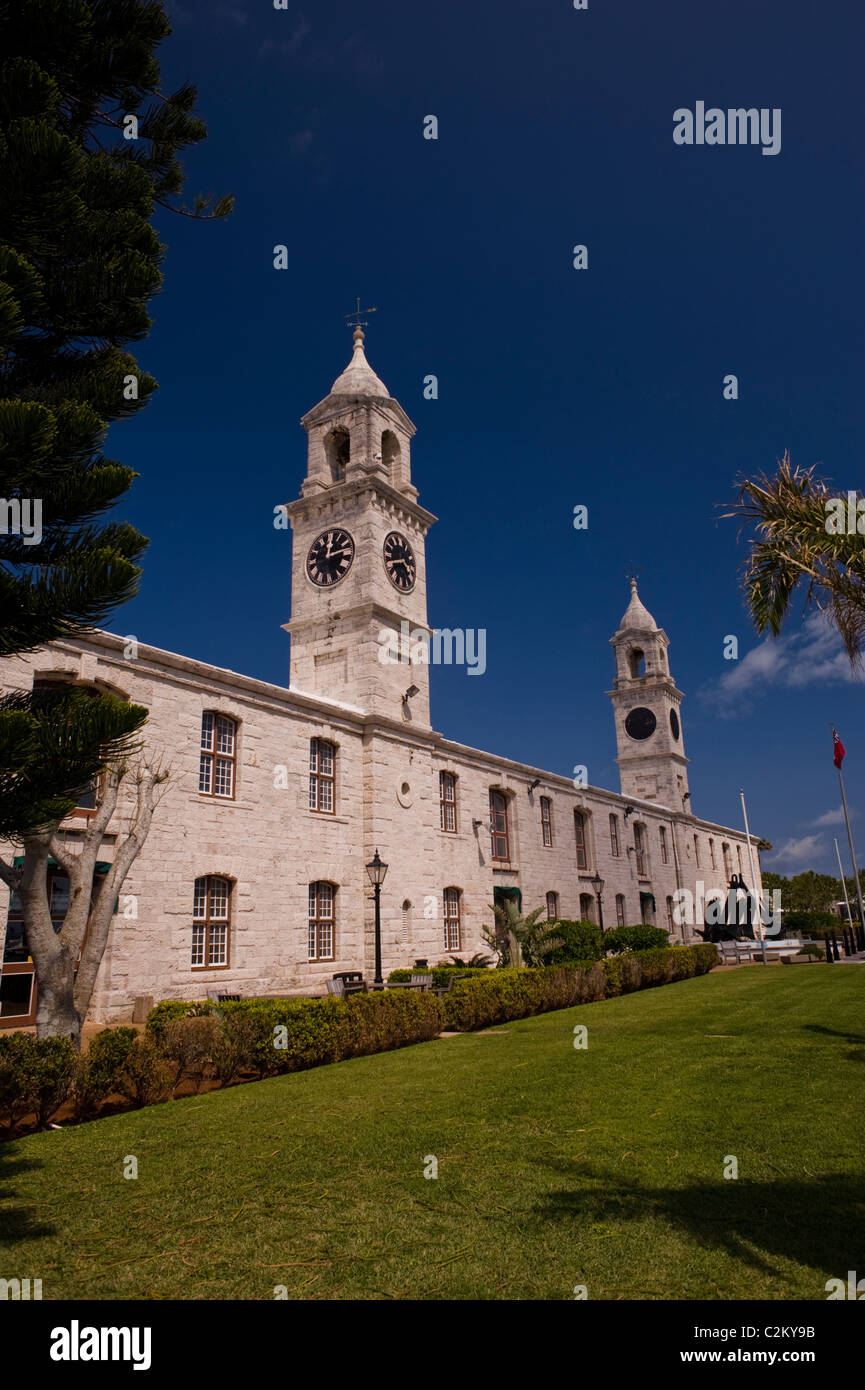 The Clock Tower building of the Royal Naval Dockyard, Ireland Island ...