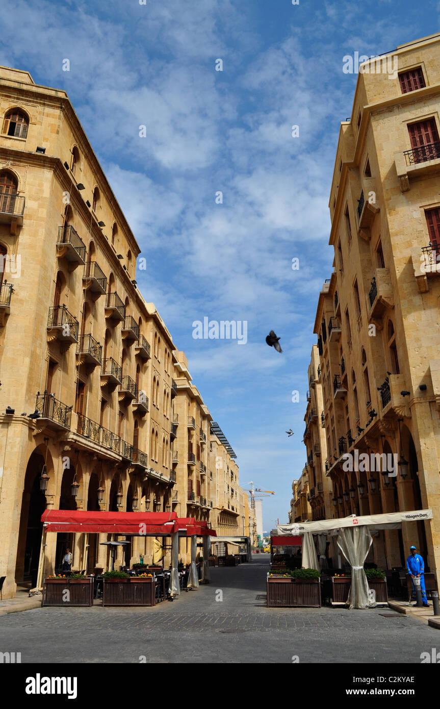Place de l'Etoile, Downtown Beirut ;Rafiq Hariri's Solidere Stock Photo ...
