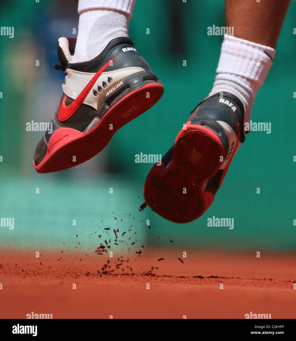 Rafael Nadal, Spain, in action at the French Open Tennis Tournament at ...
