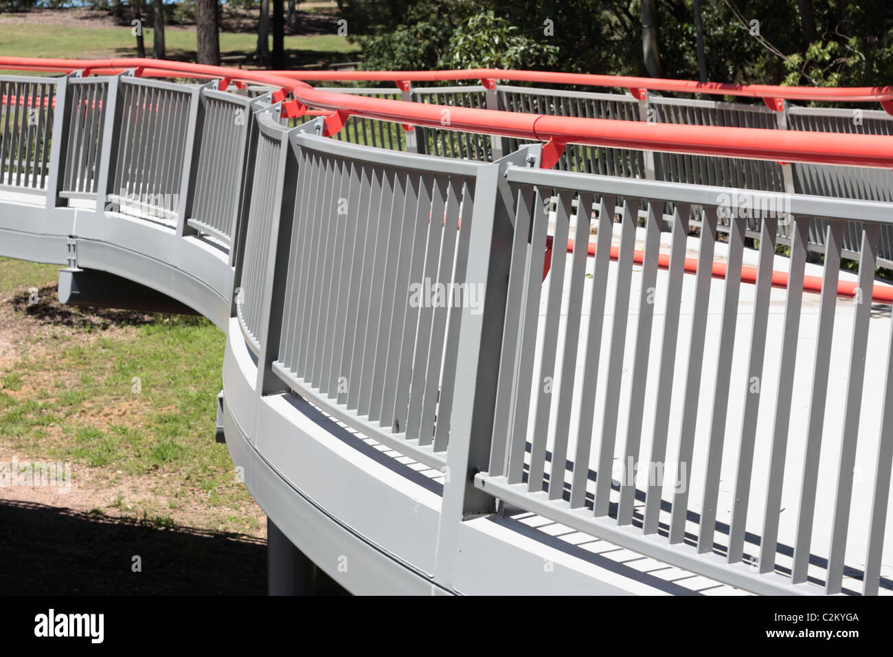 Side View of the Safety Walking Rails Stock Photo - Alamy