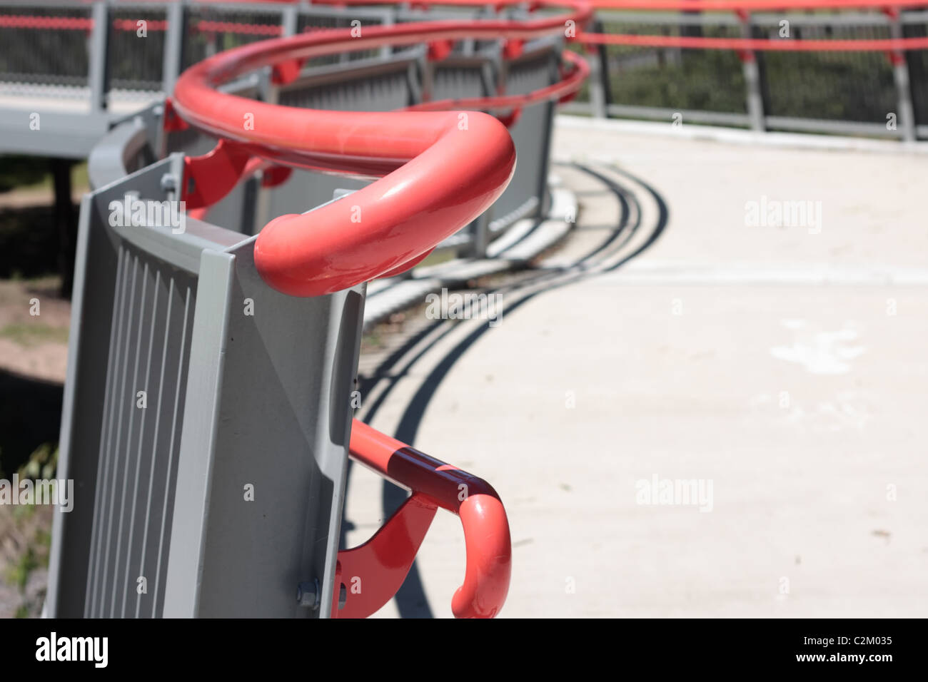 Overpass Bridge, Walking over HighWay with Safety Meshed Walls Stock ...
