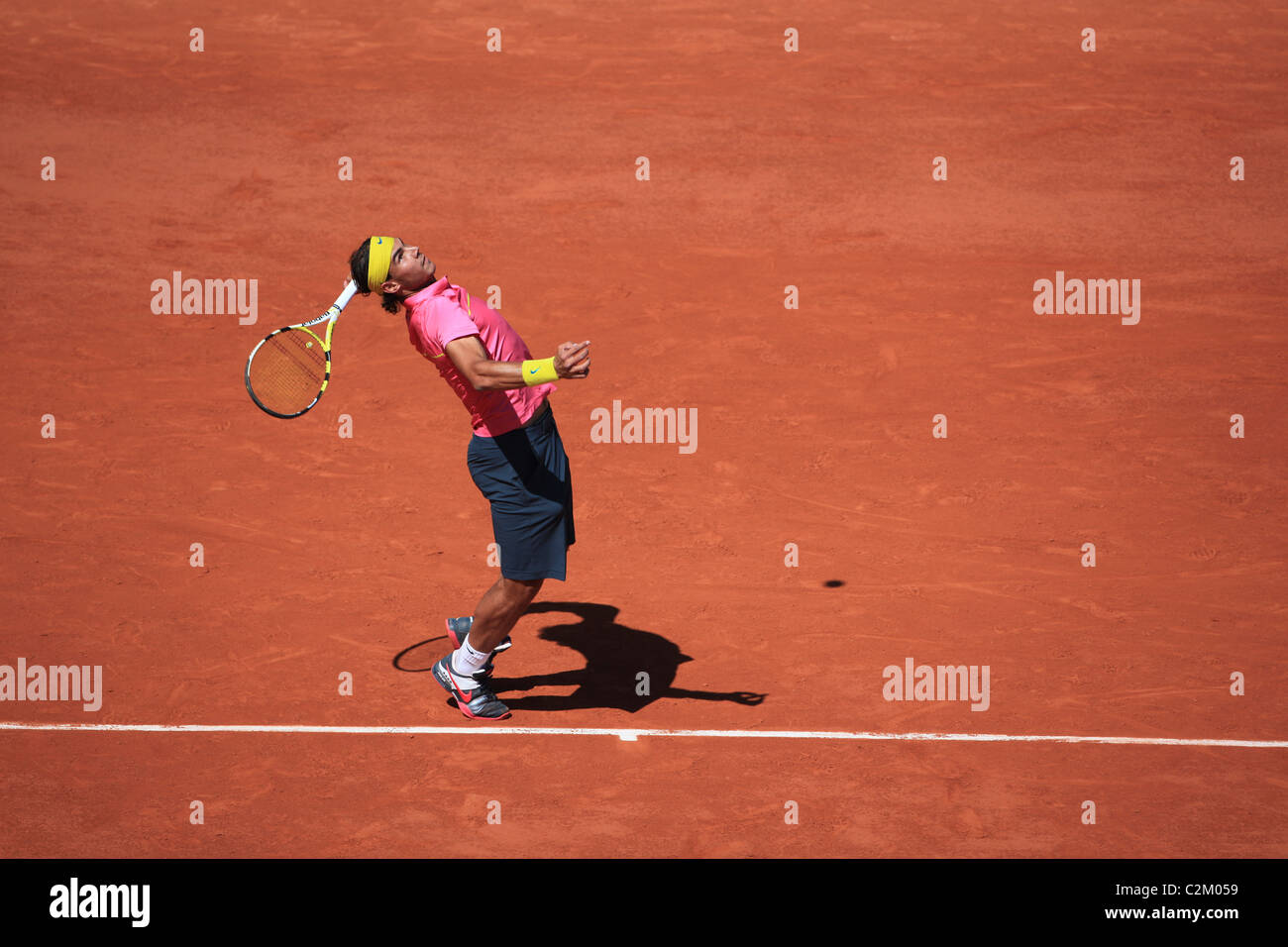 Rafael Nadal, Spain, in action at the French Open Tennis Tournament at ...