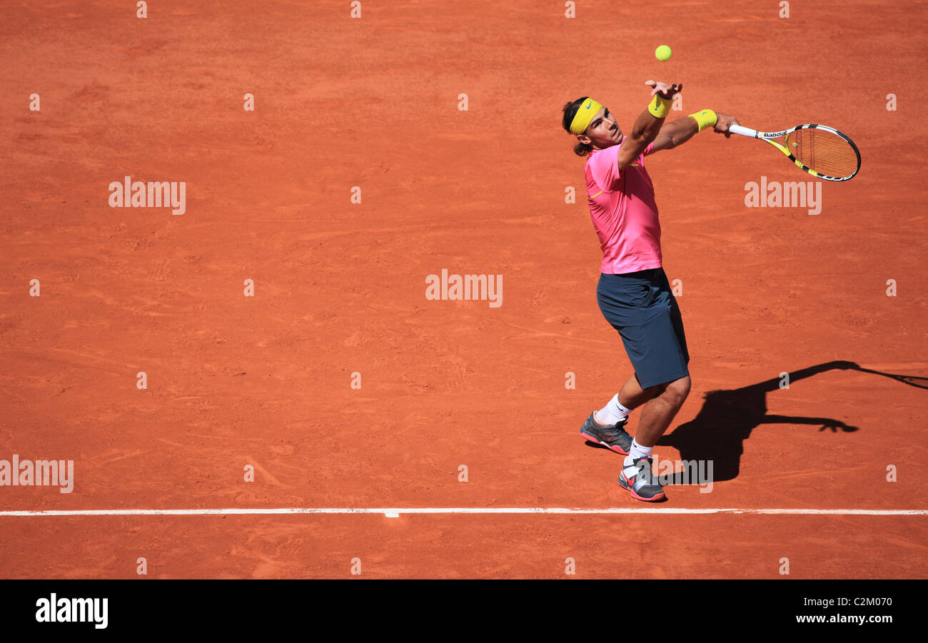 Tennis player rafael nadal in the stands hi-res stock photography and ...