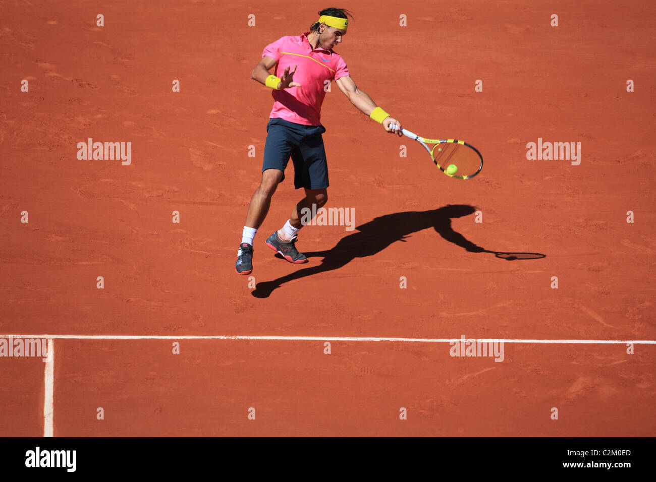 Tennis player rafael nadal in the stands hi-res stock photography and ...