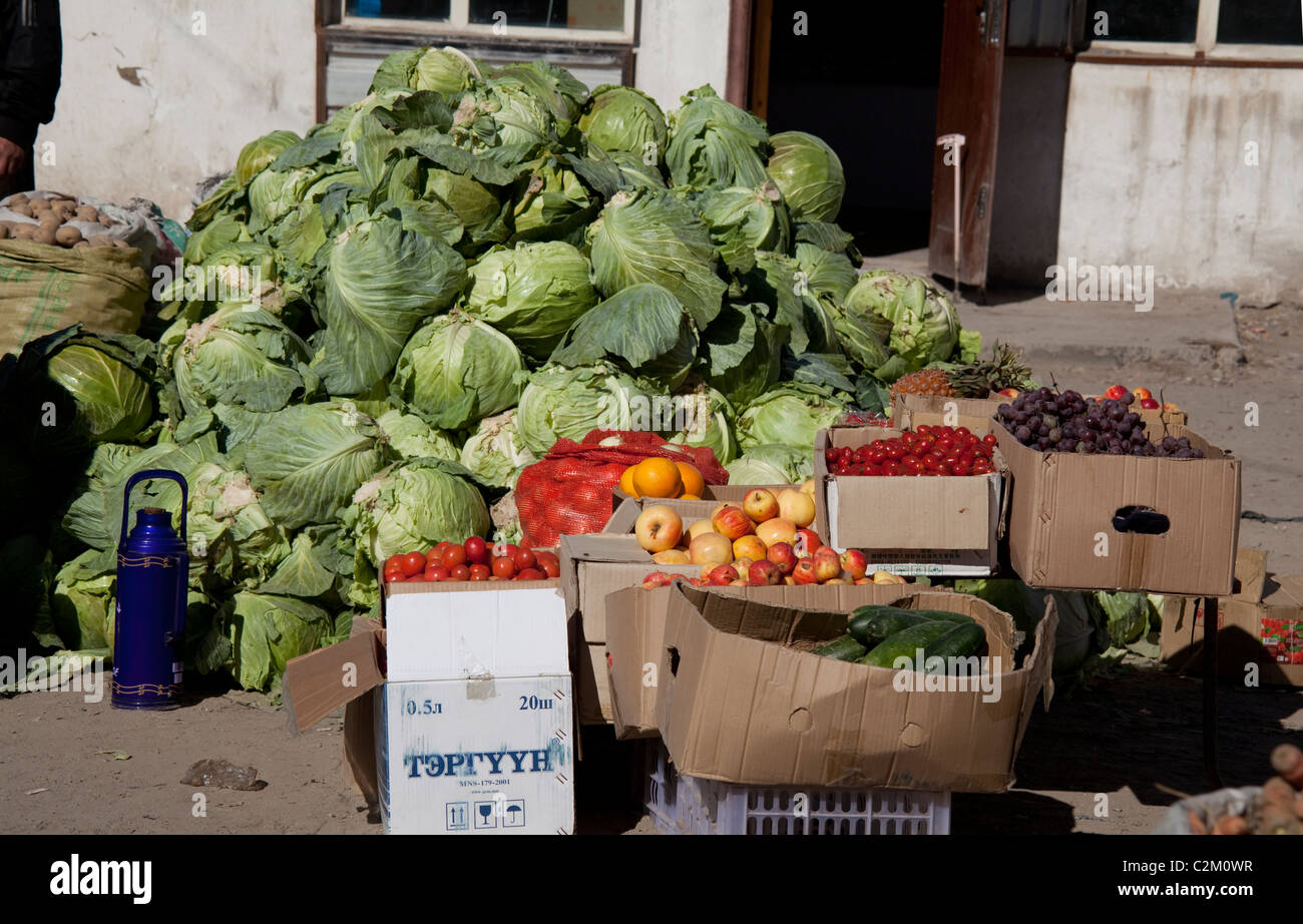 Local Market Olgii, Western Region, Mongolia Stock Photo - Alamy