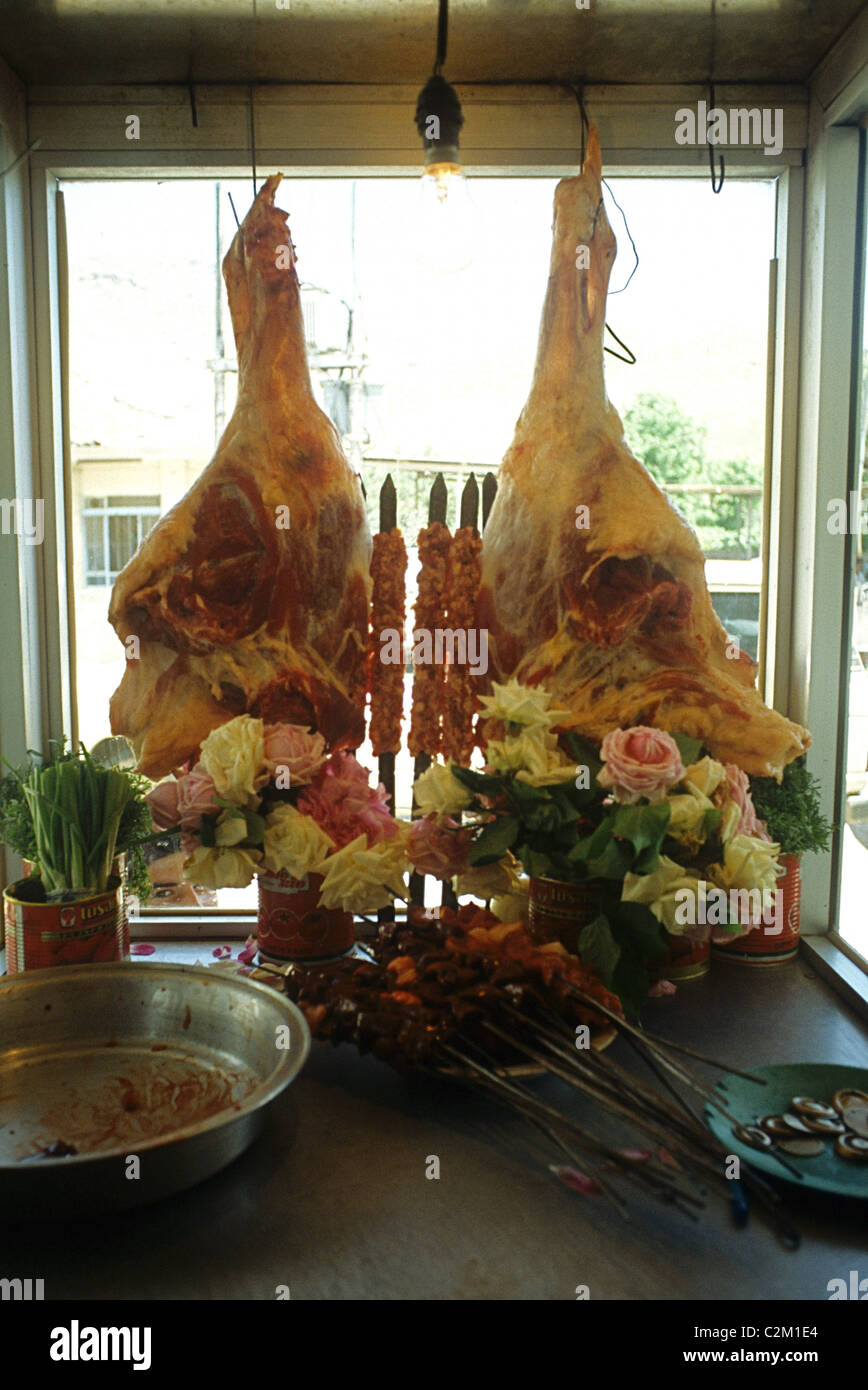 Kurdish restaurant includes kebabs and legs of mutton with floral ...