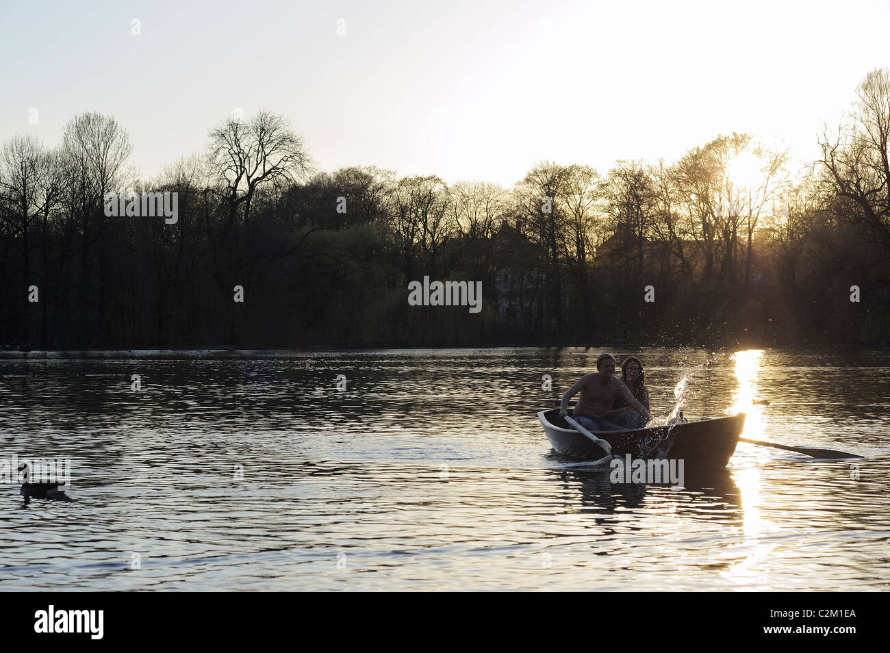 Couple in rowing boat on hi-res stock photography and images - Alamy