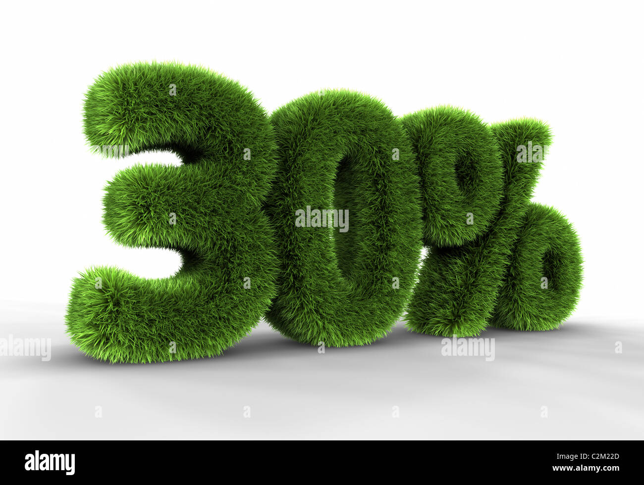 Grass thirty percent, isolated on white background. 30 Stock Photo - Alamy