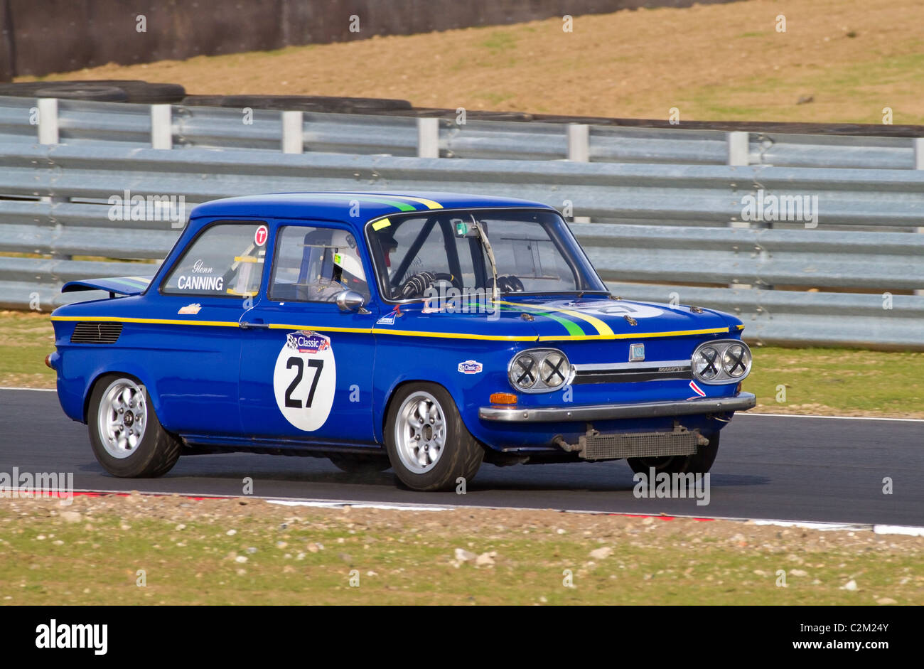 1970 NSU TT with driver Glenn Canning during the CSCC Swinging Sixties ...