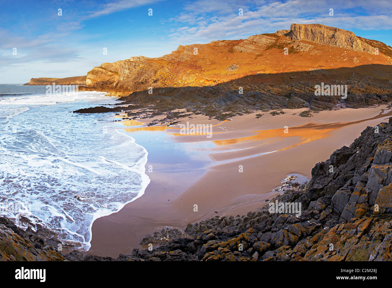 Mewslade Bay, Gower, Wales Stock Photo - Alamy