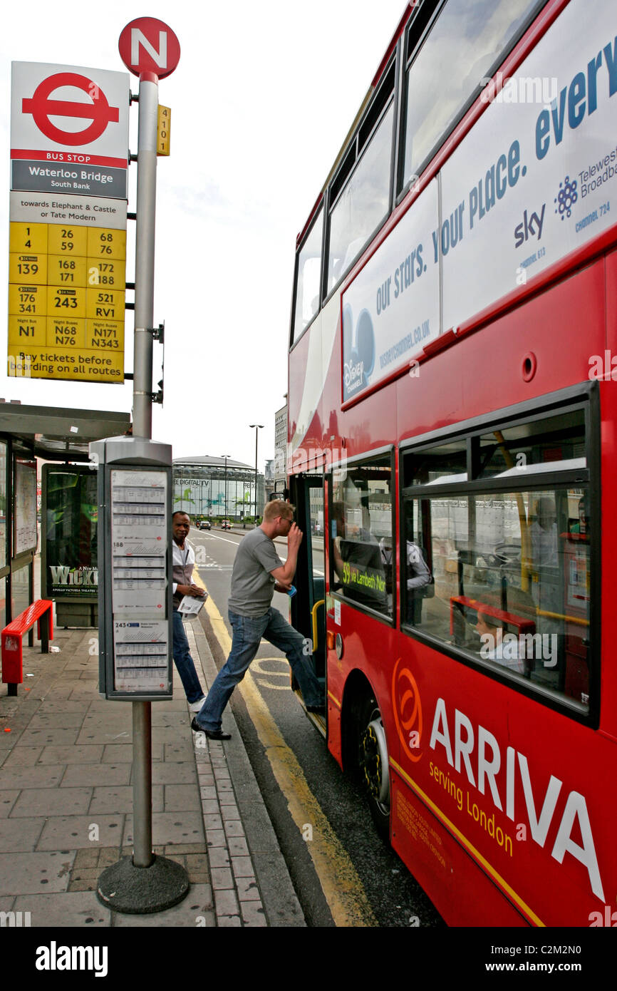 Bus stop in London, United Kingdom Stock Photo - Alamy